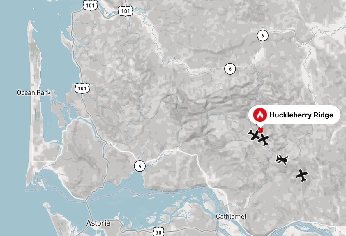 Huckleberry Ridge Fire still burning Friday afternoon | Chinook Observer