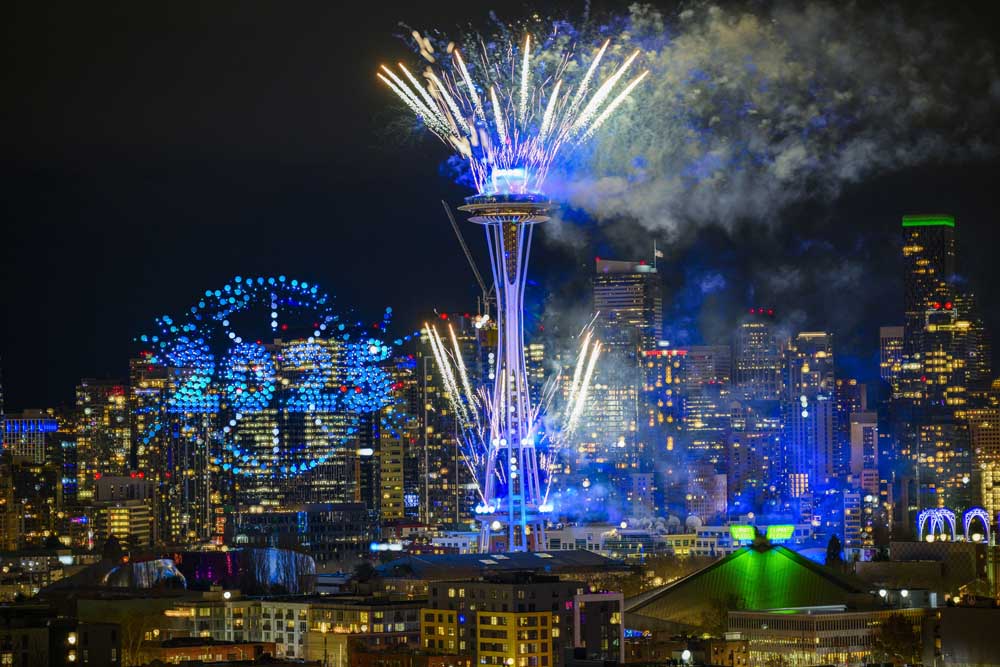 The Space Needle Welcomes 2025 on the West Coast with Alaska Airlines ...