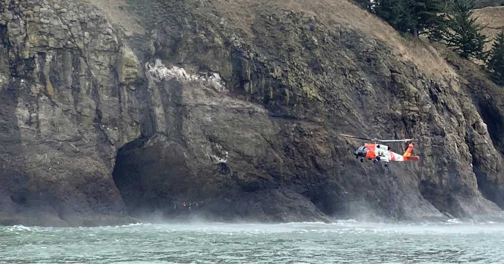 USCG stages cave-rescue training at Cape D | Chinook Observer