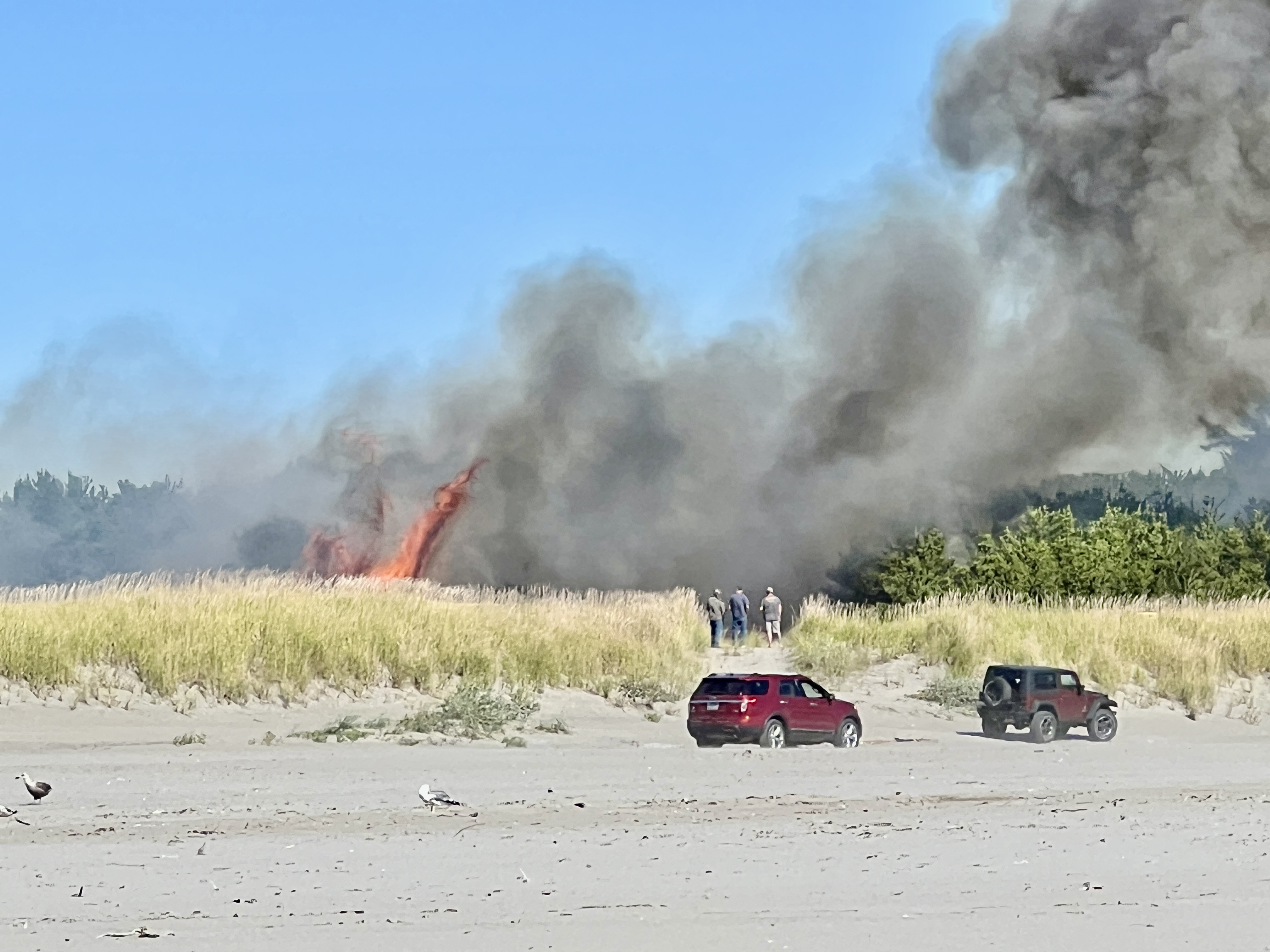 Ocean Park dune fire fed by north wind | Chinook Observer